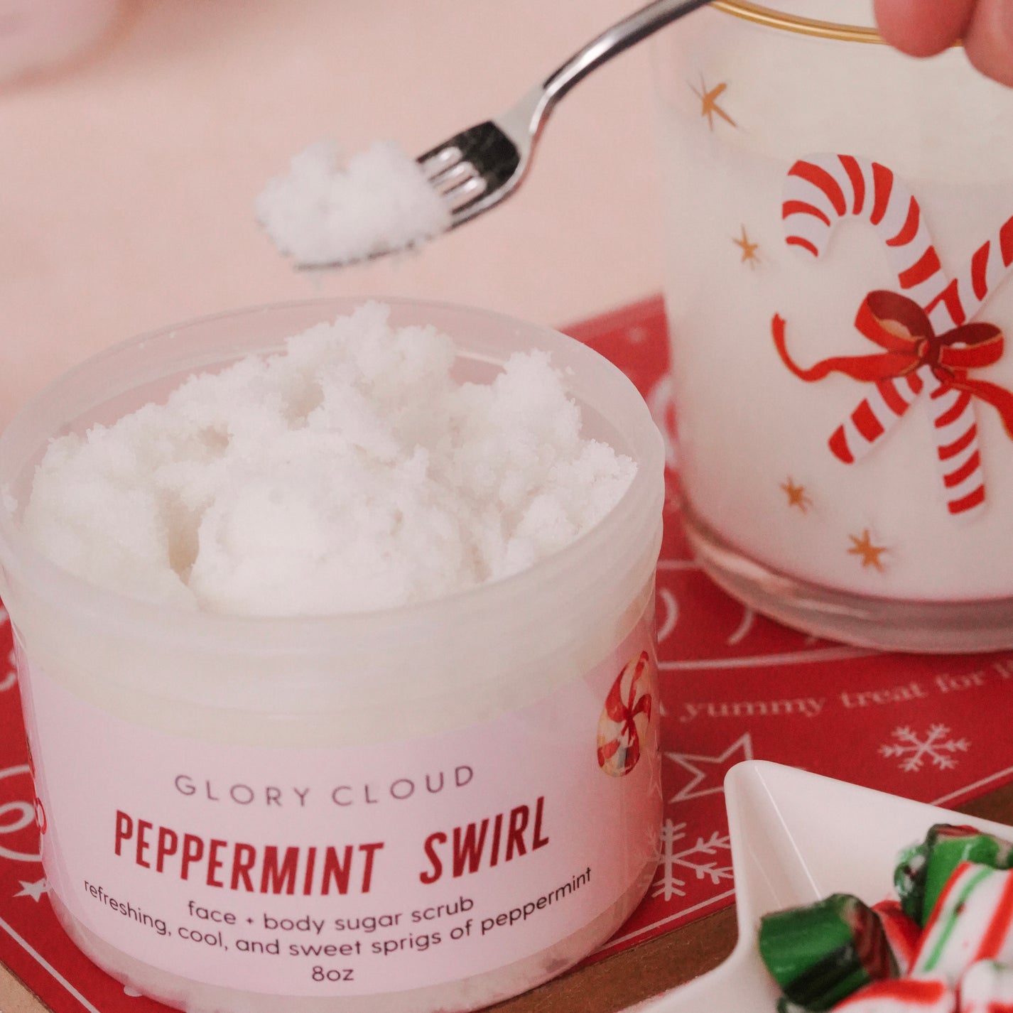 Peppermint Swirl - Cloud Scrub – Glory Cloud USA